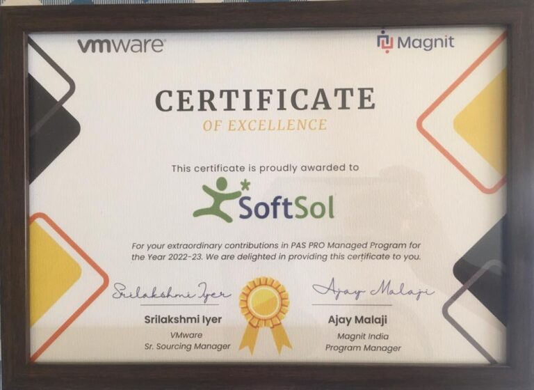 Supplier Excellence Award-2023 – SoftSol